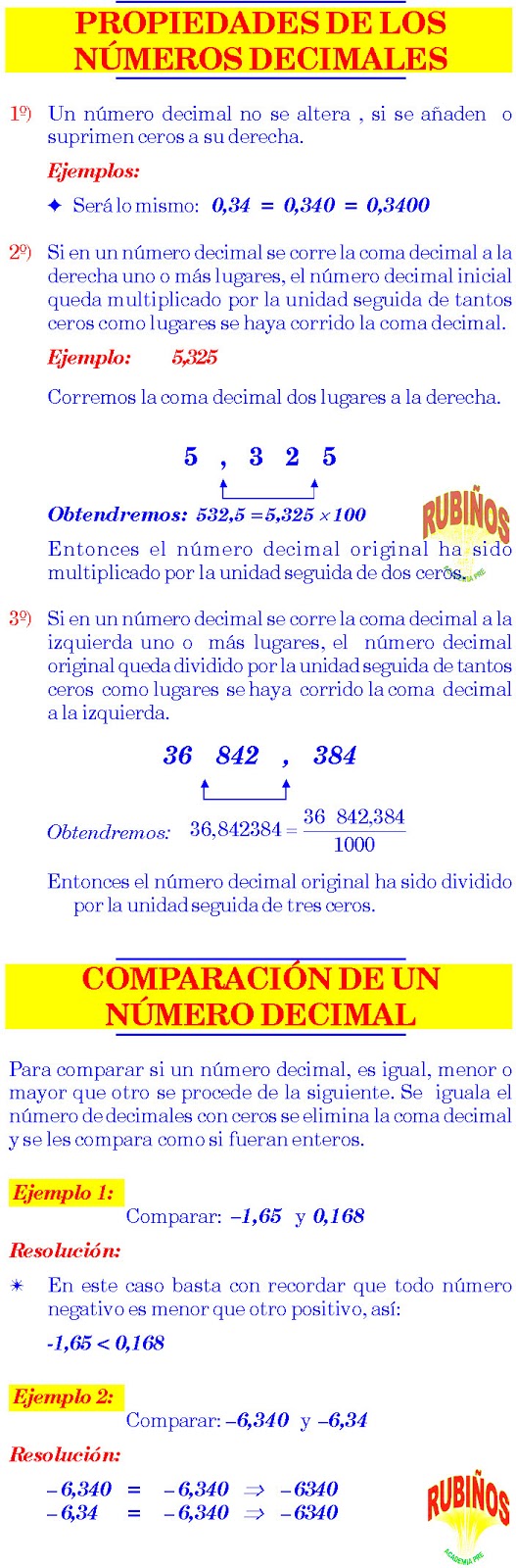 QUÉ ES UN NÚMERO DECIMAL EJEMPLOS Y CONCEPTO
