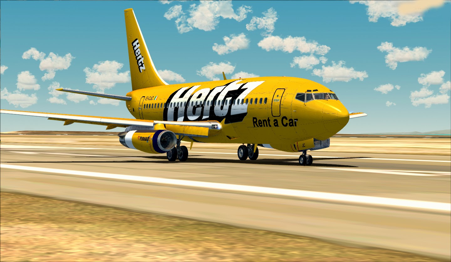Ryanair HERTZ Textura para Milviz 737-200 | Skybluexxi Simulator Textures