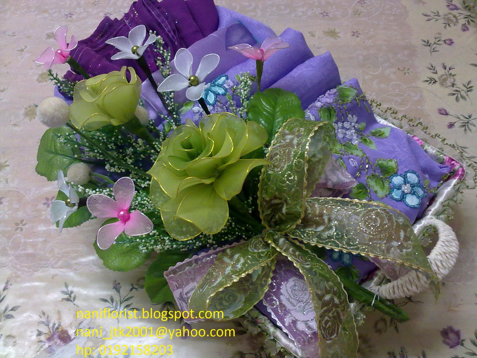 Nani Florist: GUBAHAN HANTARAN PERTUNANGAN BUNGA STOKIN HIJAU APPLE