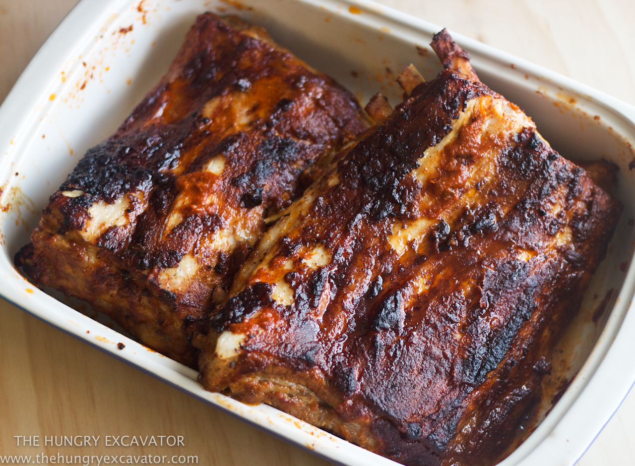 The Hungry Excavator: American BBQ Ribs and Marinated Coleslaw Recipe