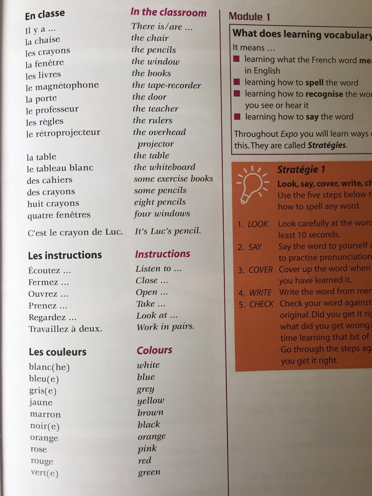 * Le Plat du Jour * : REVISION SHEETS - GRADE 7