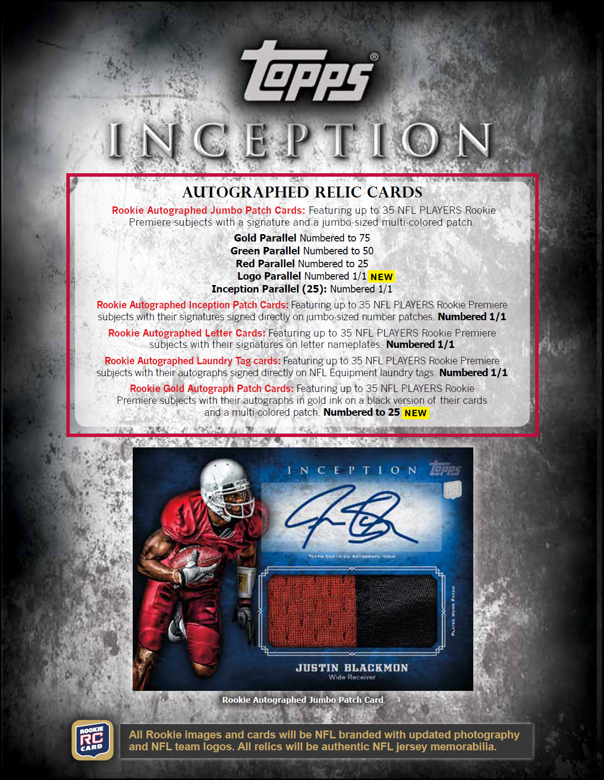 South Bay Baseball Cards: 2012 Topps Inception Football Hobby Box