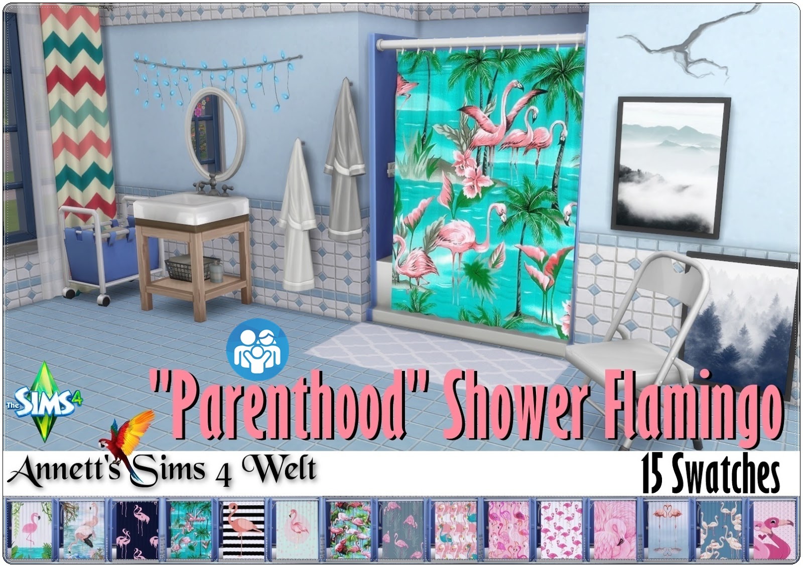 Annett's Sims 4 Welt: "Parenthood" Shower Flamingo