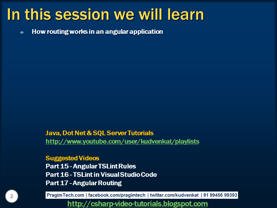 Sql Server Net And C Video Tutorial How Routing Works In Angular Slides