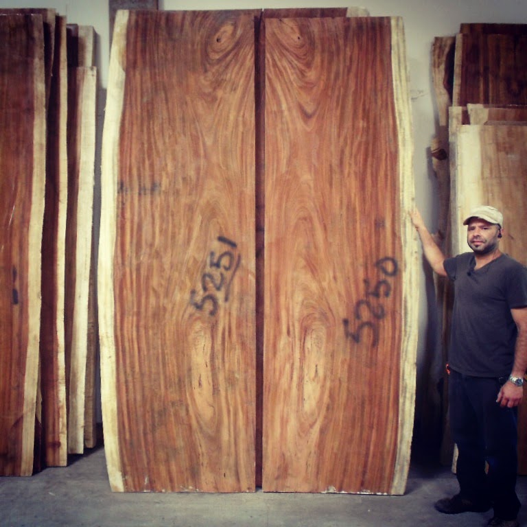 Tropical Exotic Hardwoods: Parota sliding "barn" doors!