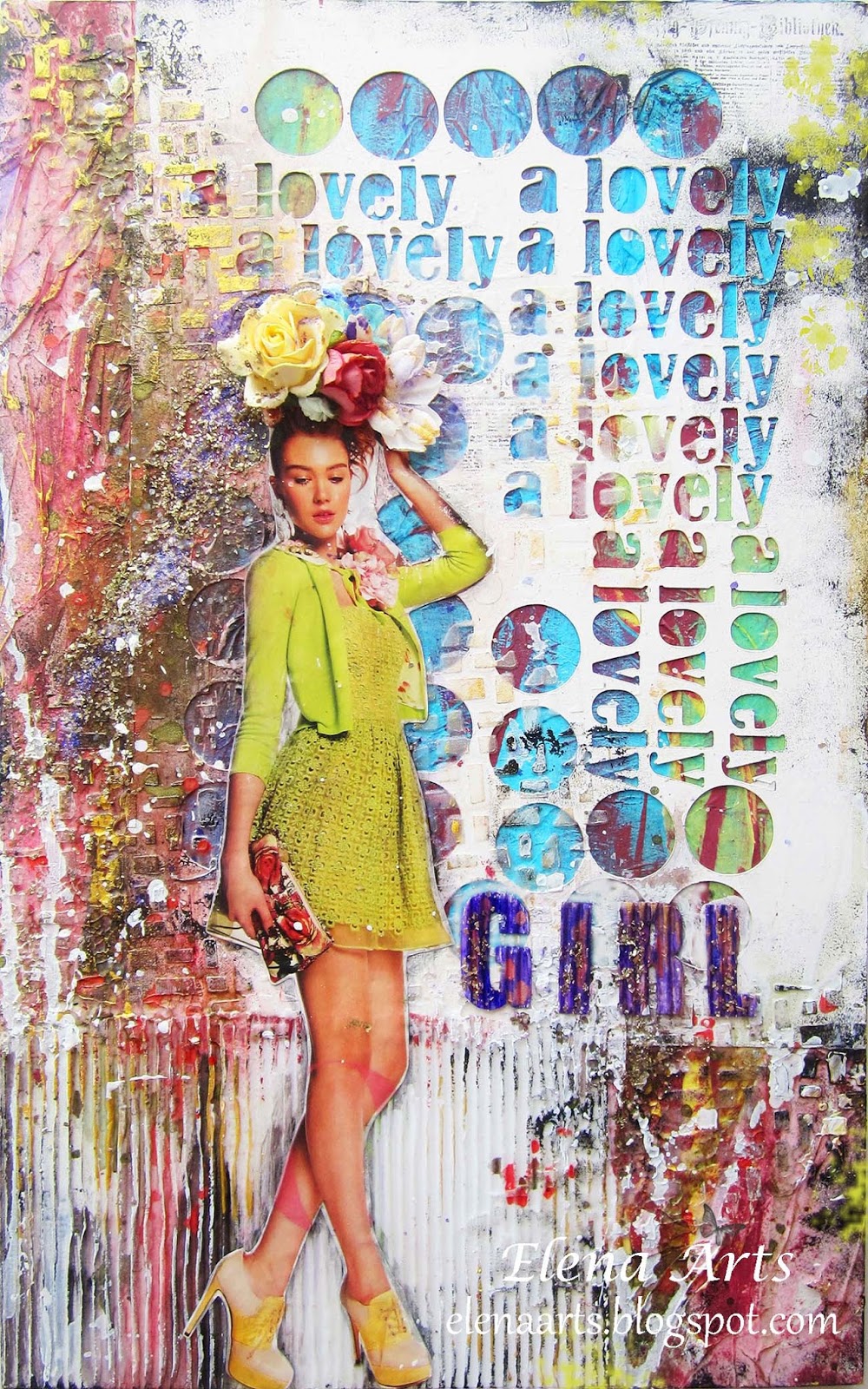 a sprinkle of imagination: TUTORIAL. Collage "A lovely girl".