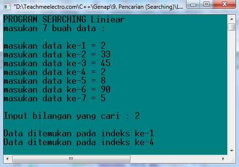 Pencarian (Searching) C++ Disertai Contoh, Latihan dan Jawaban ...