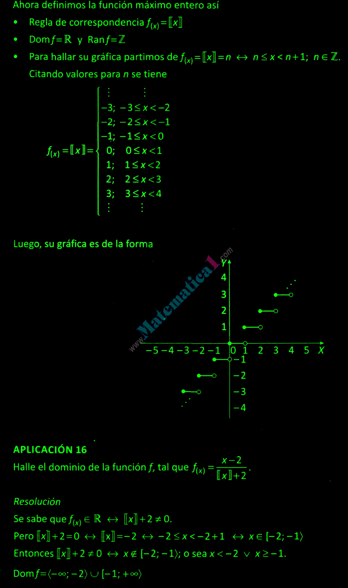 FUNCION MAXIMO ENTERO EJERCICIOS RESUELTOS