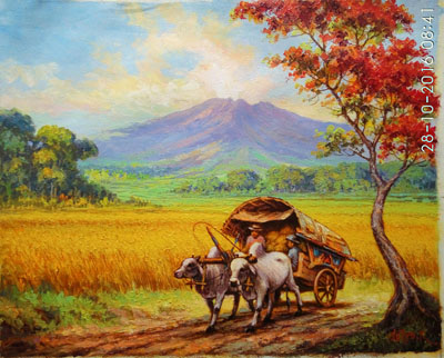 DJADOEL ANTIK: Lukisan gerobak sapi