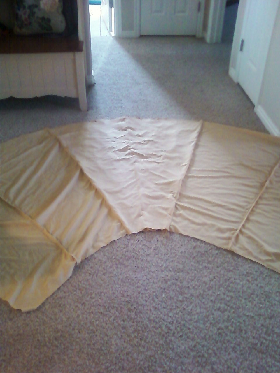 Sew Insane: How to sandwich seams in an Elizabethan underskirt.