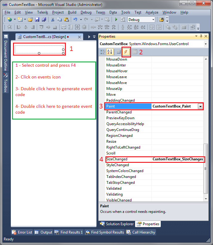 Javascript C Windows Tips And Tricks Creating A Custom Control Textbox In Csharp