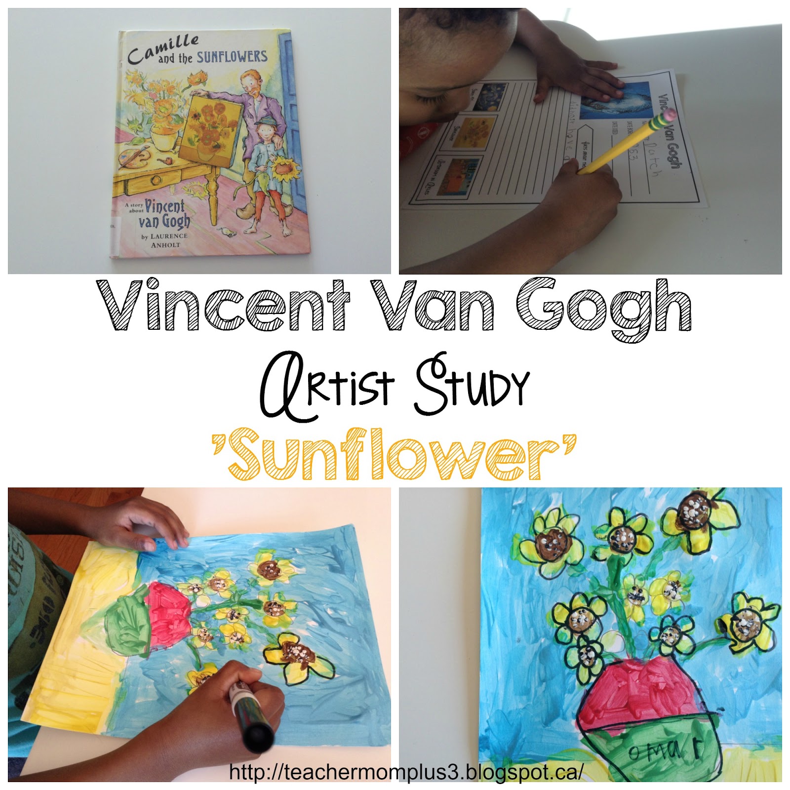 TeacherMomPlus3: Artist Study: Van Gogh (Sunflower)