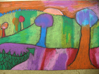Busy Bee Studio: 5th Grade Pastel Landscapes