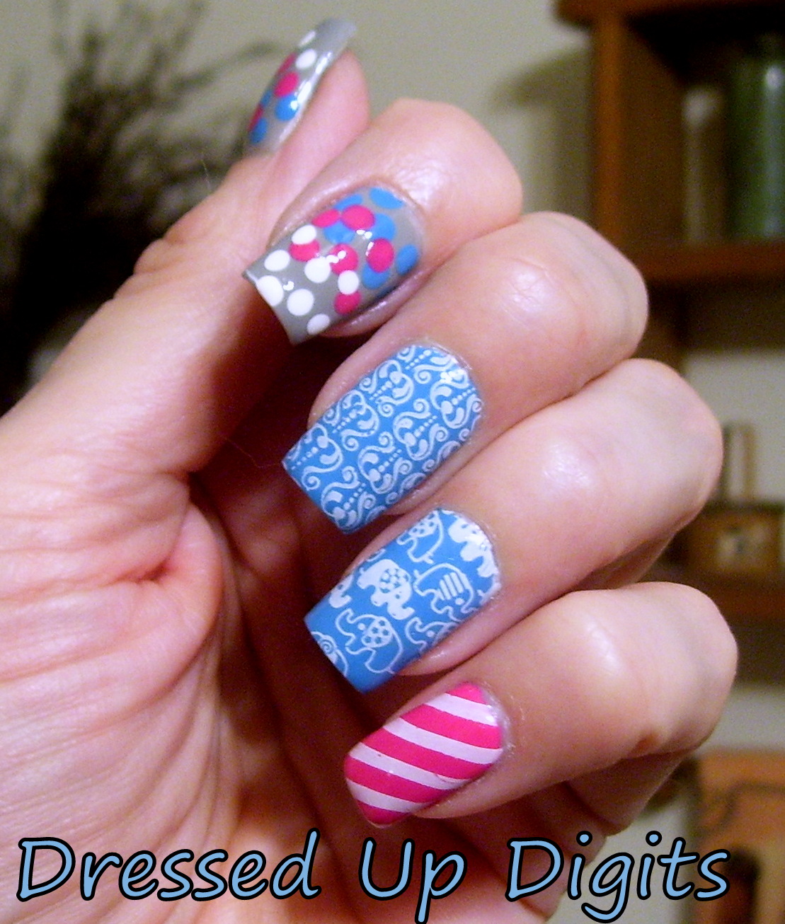 Dressed Up Digits: Light It Up Blue--Autism Awareness Mani--A skittle ...
