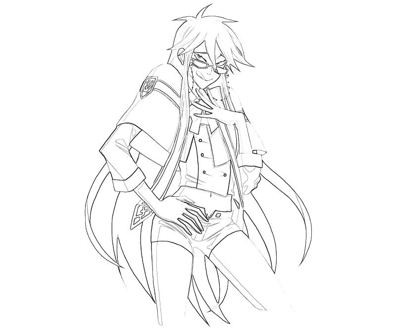 Black Butler Grell Coloring Pages Coloring Pages