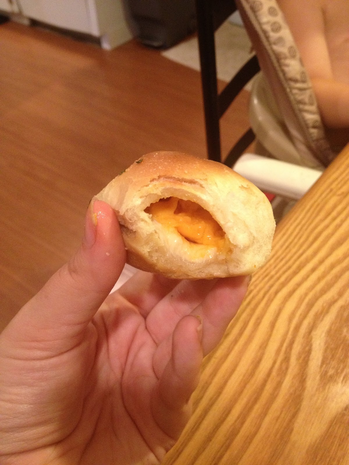 My Salty Kitchen: "Grilled" Cheese Stuffed Dinner Rolls