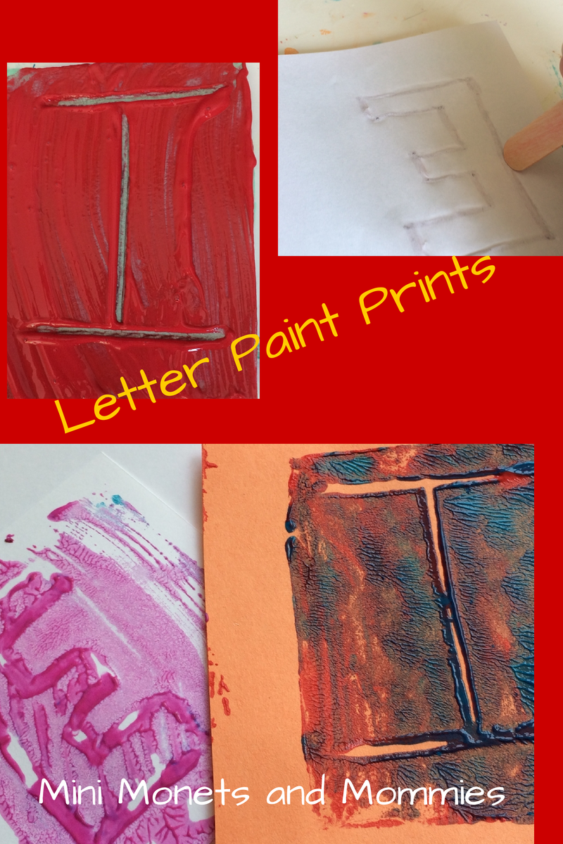 Mini Monets and Mommies: Printing Letters: A Paint Project for Artsy Kids