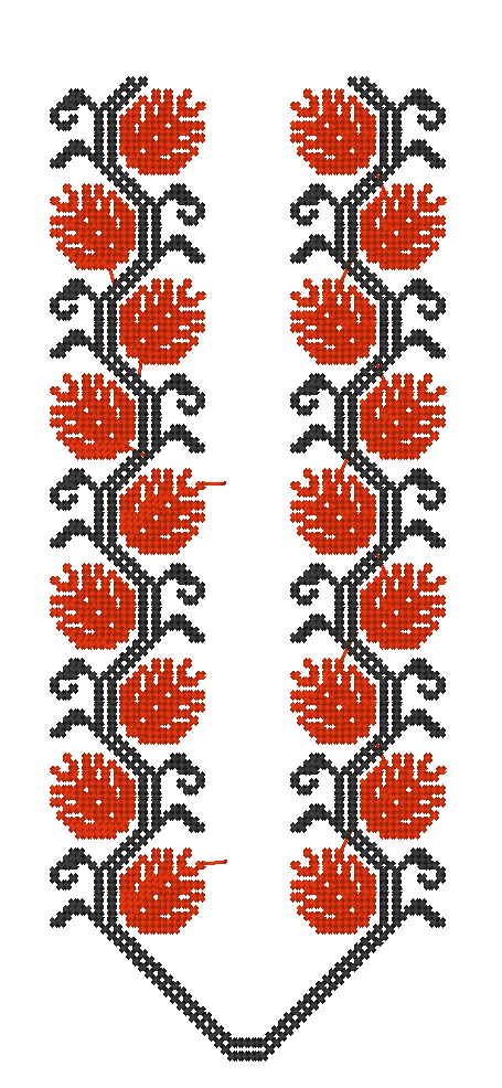 MODELE BRODERIE PENTRU COSTUMUL POPULAR ROMANESC : model in punct cruce ...