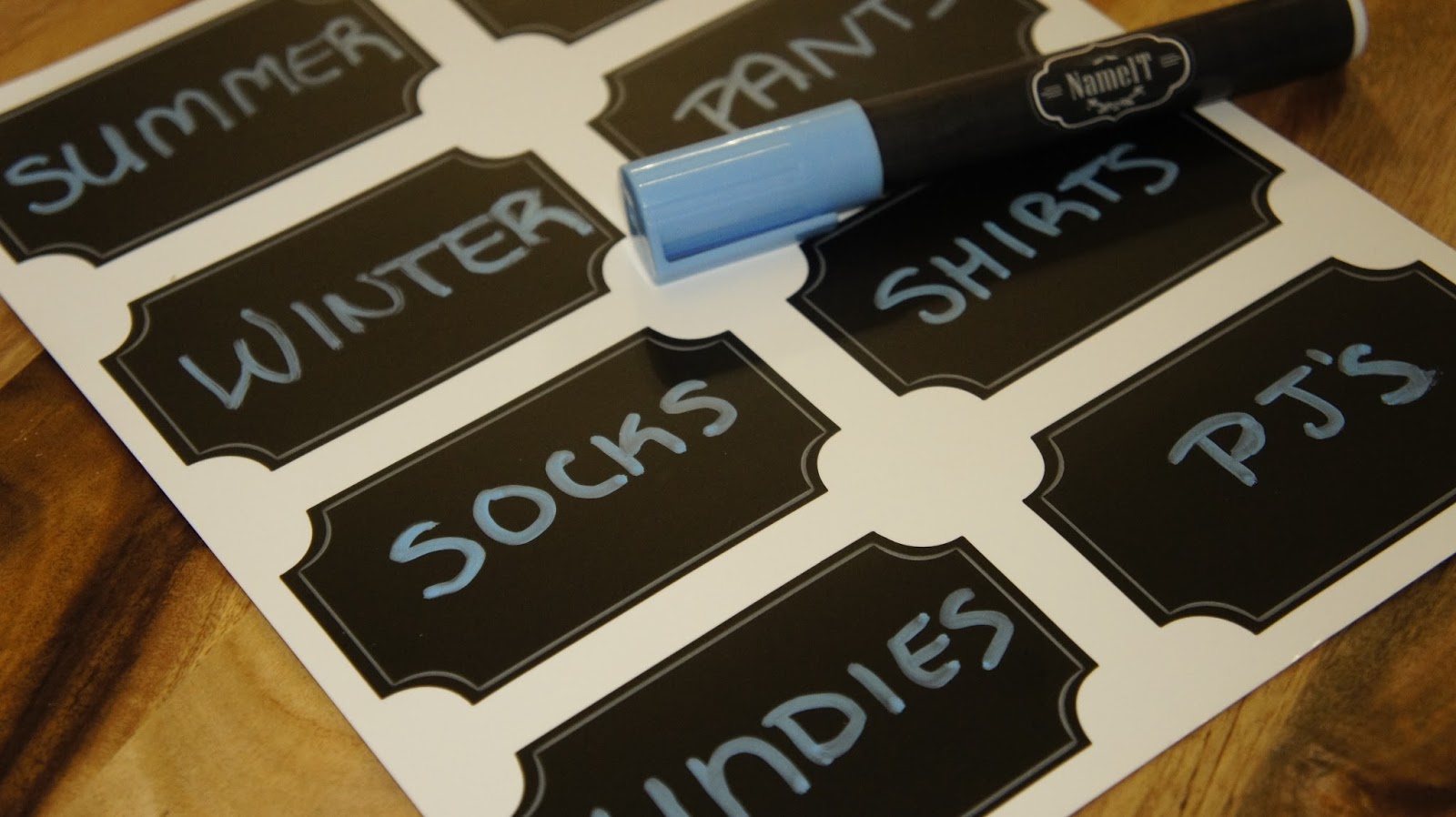 Chalkboard Label Stickers with Two Liquid Chalk Markers and Cleaning ...