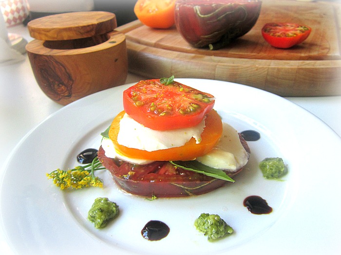 Heirloom Caprese Stacks
