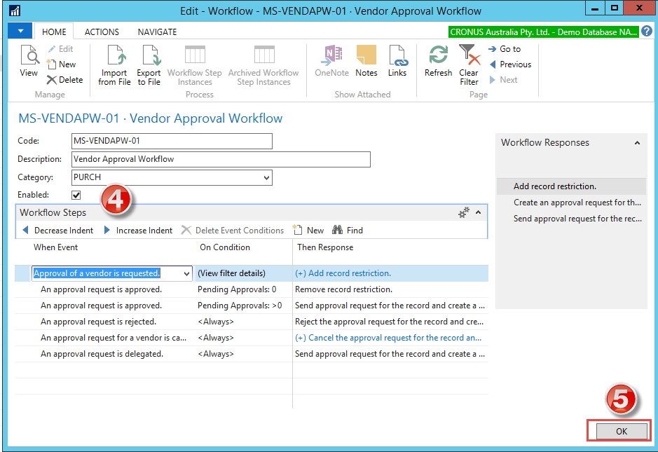 Microsoft Dynamics NAV By Binesh & Shilpa: Vendor Approval Workflows ...