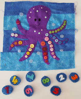 Miss Mouse Makes: Octopus Number Quiet Book Page
