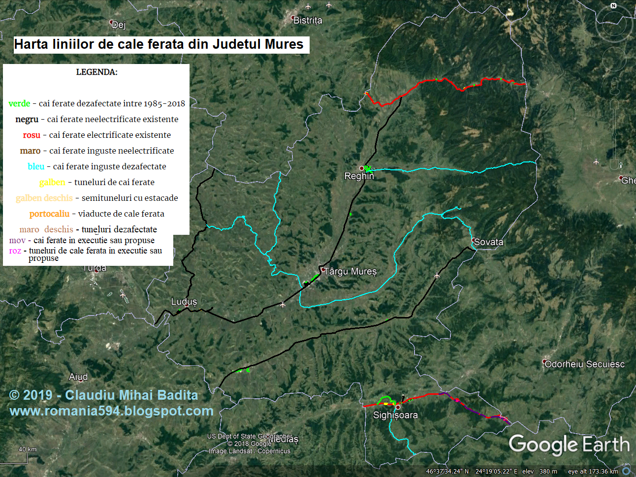 Cai ferate din Mures, de la inceputuri pana in prezent.