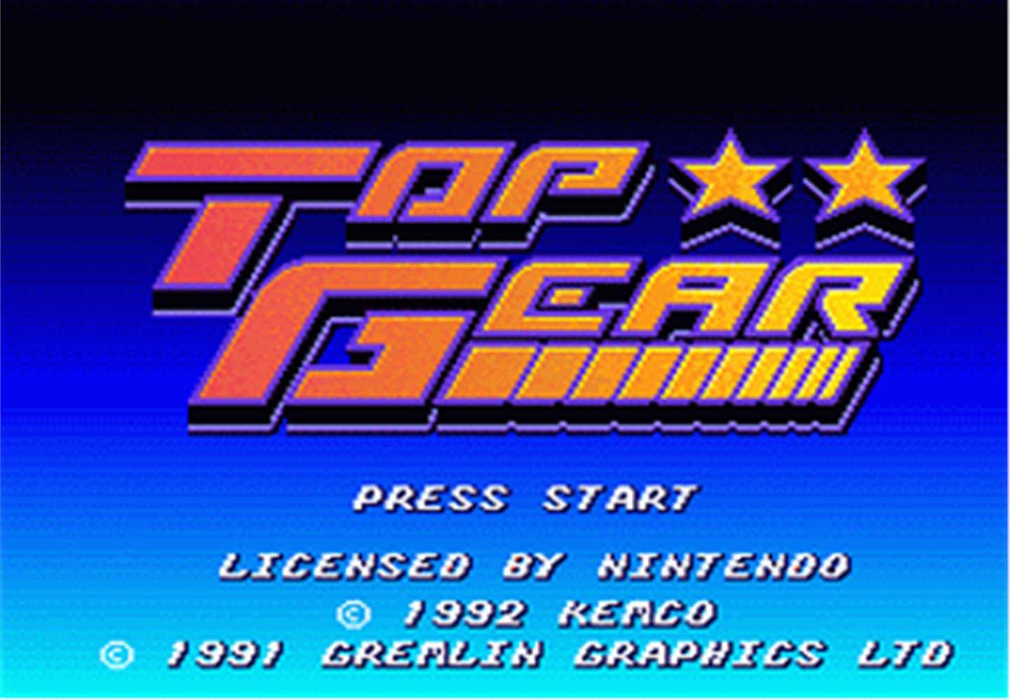 Jogos snes: TOP GEAR 1