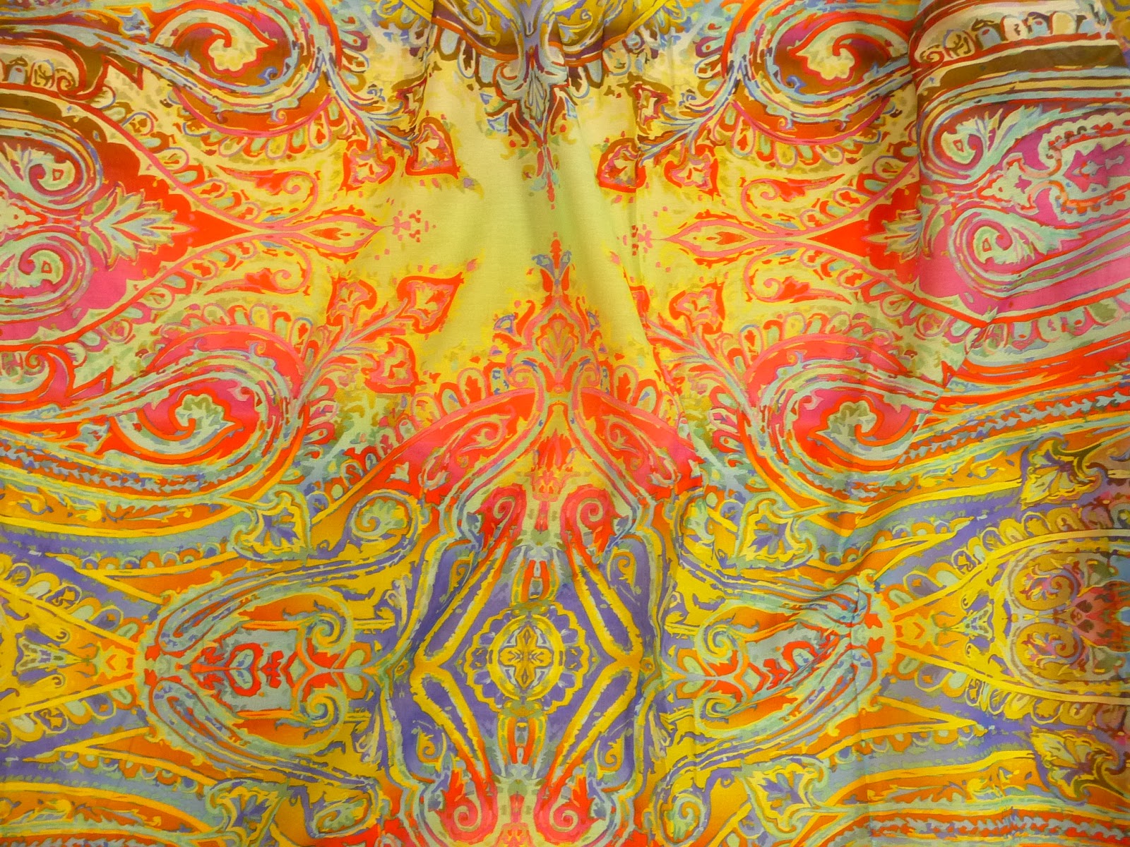 Phantasiali Stoffe: Baumwolle, Seide,orientalisches Muster, Leicht ...