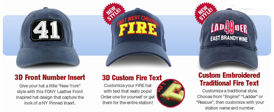 On Scene: Product Feature: NEW Custom Embroidered Fire Hats!