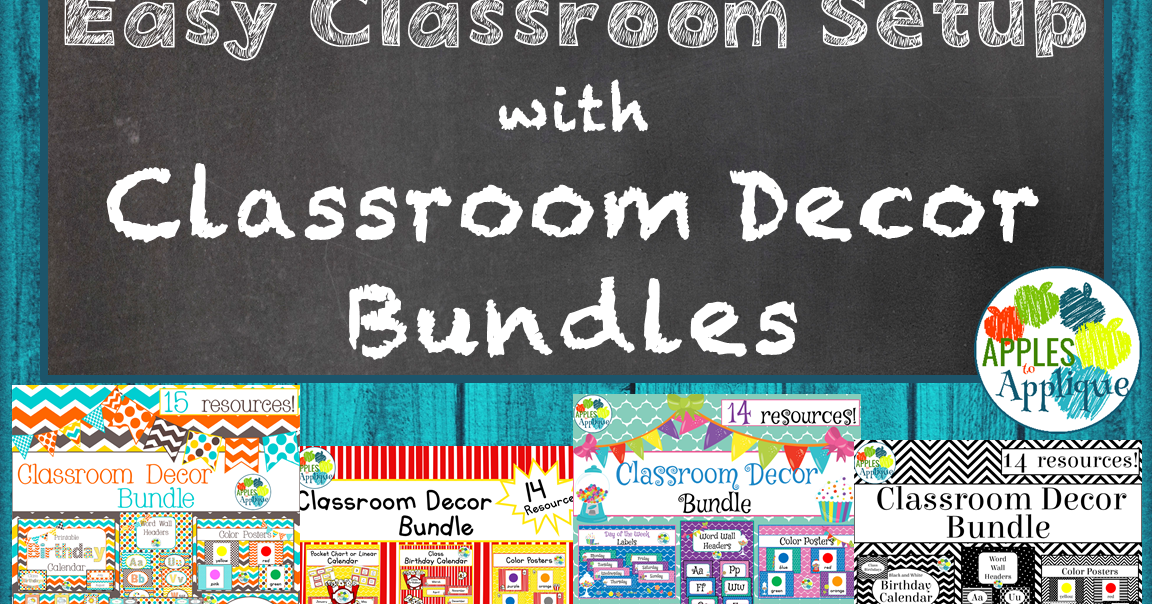Apples to Applique: Easy Classroom Setup with Fun Classroom Decor Bundles