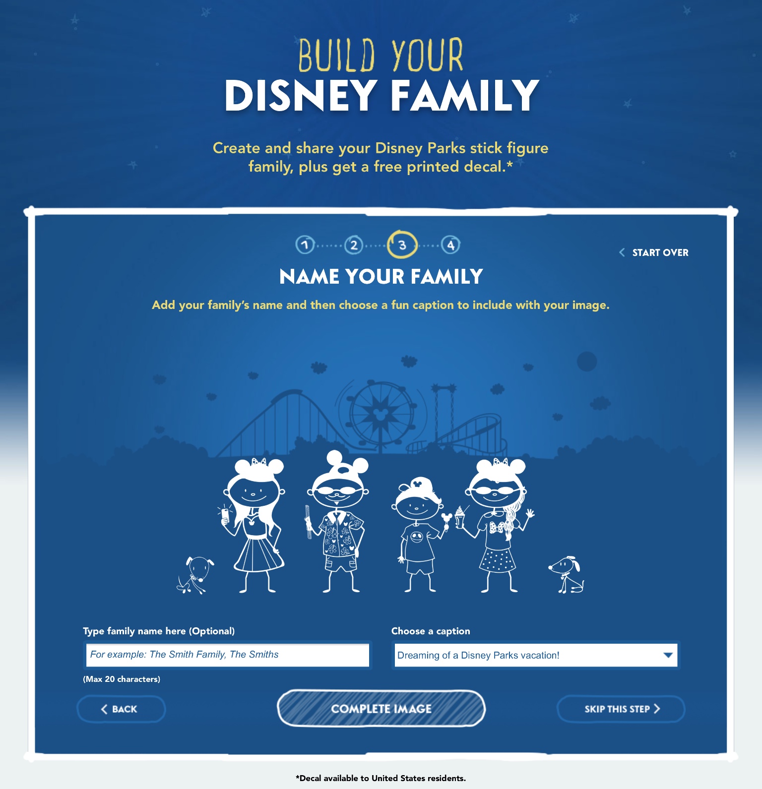 Disney Stick Figure Family Of 4