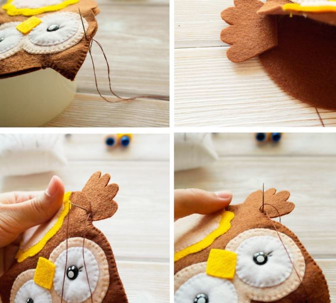 Aprende cómo hacer lindos buhitos de fieltro paso a paso ~ Solountip.com