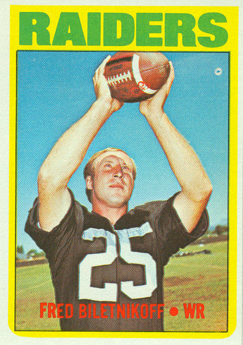1972 Football Cards: Oakland Raiders