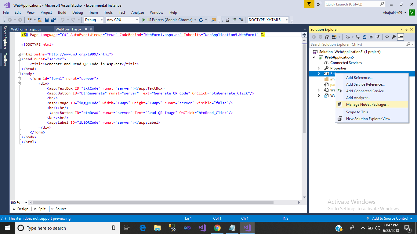 MSSQL Tutorial: HOW TO GENERATE AND READ QR CODE IN ASP.NET