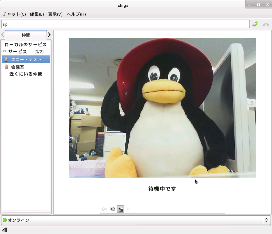 OBDNマガジン: 【.tested】Ekigaによるビデオ会議を試してみた [Debian Wheezy][AX3][A6]