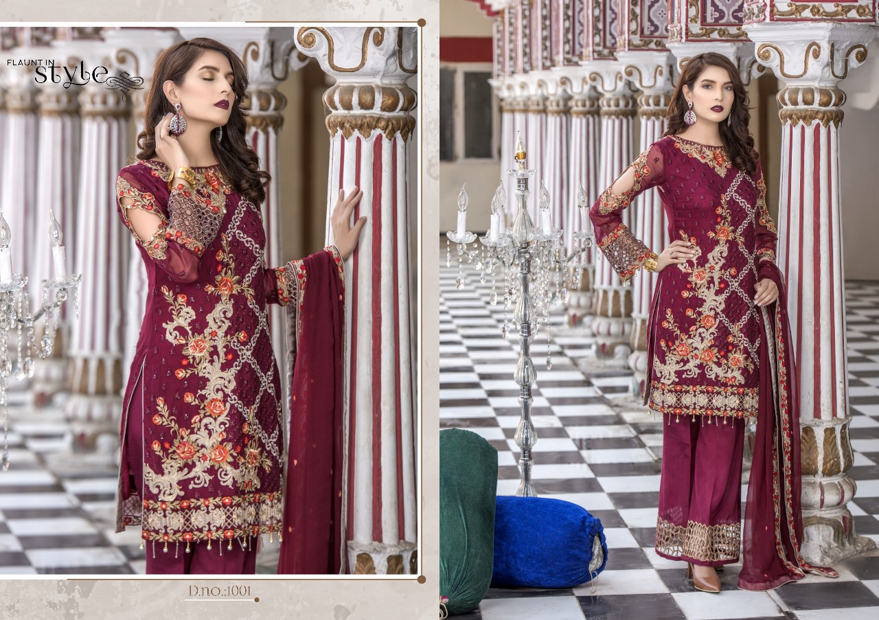 Heavy Georgette Embroidered Suits - FashionZone