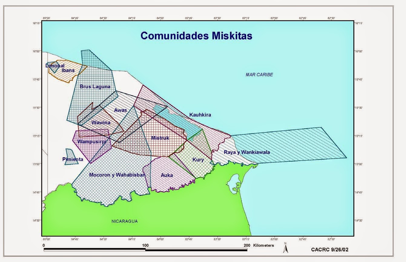 Happy Study: Mapas de Garífunas y Miskitos en Honduras 2002 - 2003