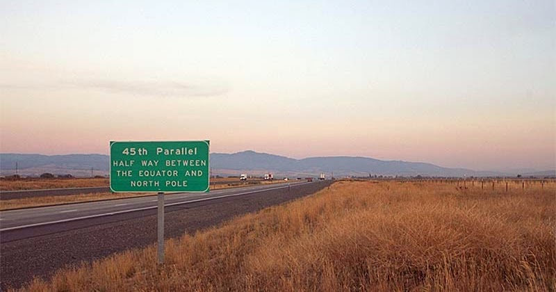 Essay-eh: 45th Parallel midway between North Pole and Equator