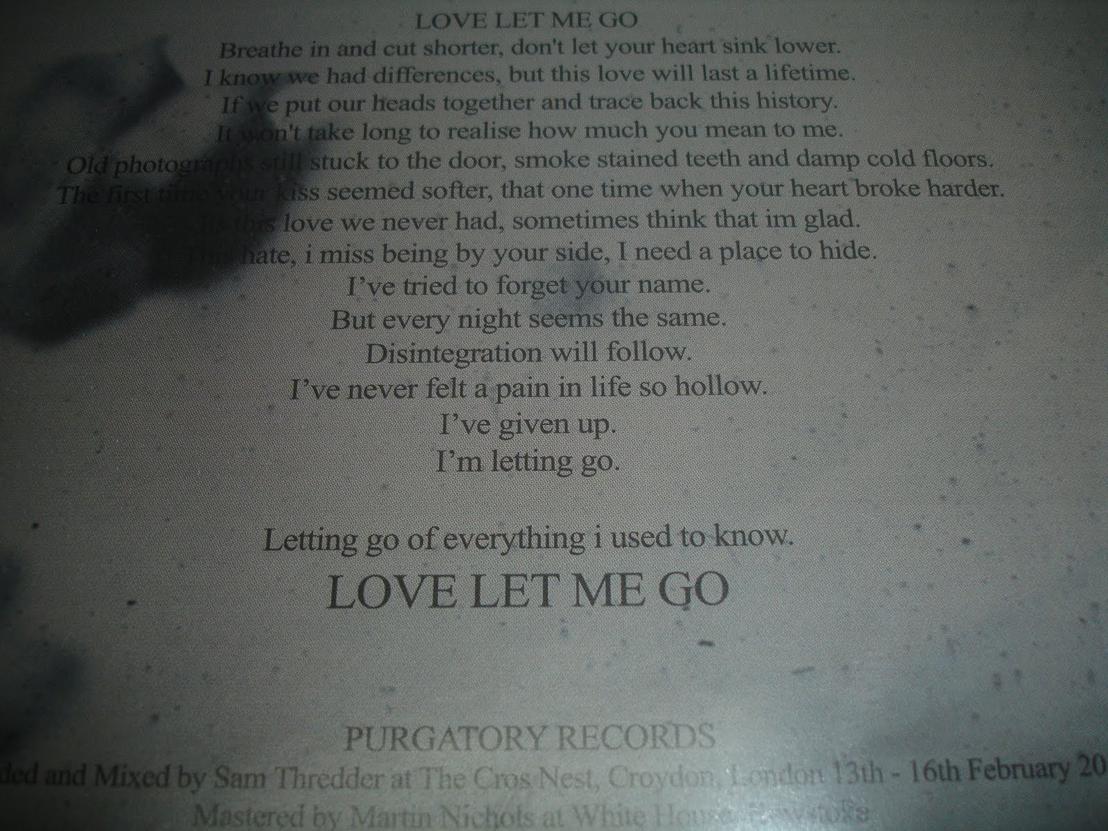 Gemorrah's Season End: More Than Life-Love Let Me Go