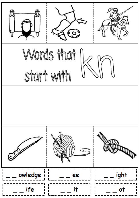 Iman's Home-School: Digraph KN Activity Pack