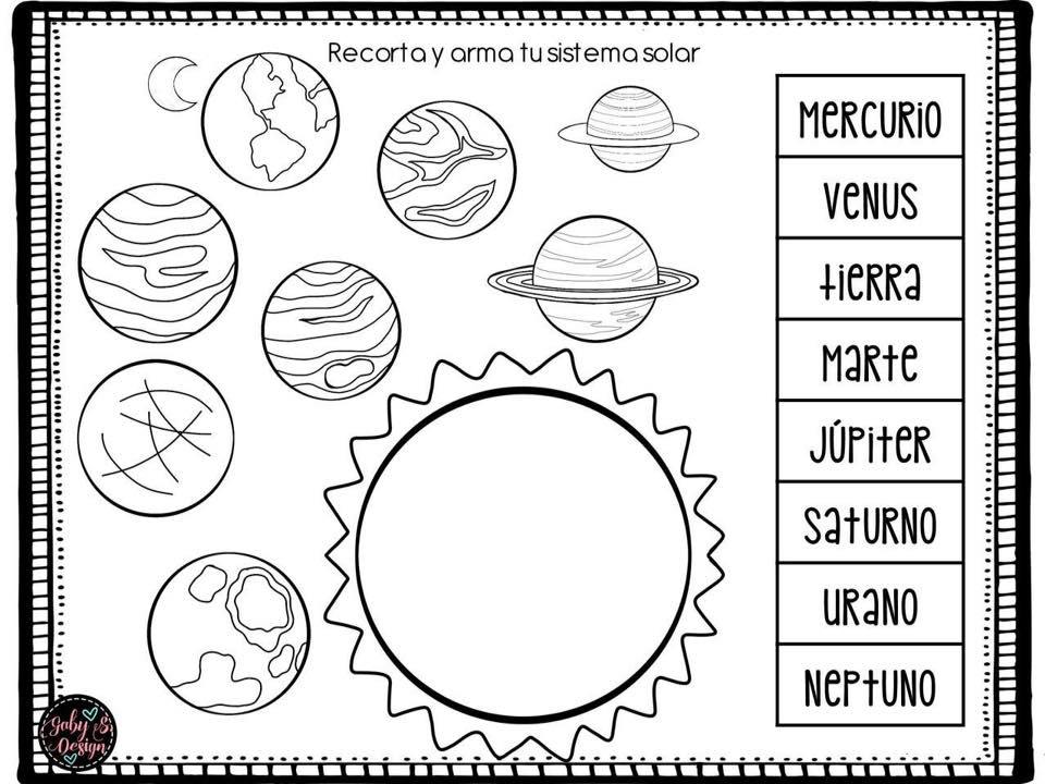 Fichas de Primaria: El sistema solar