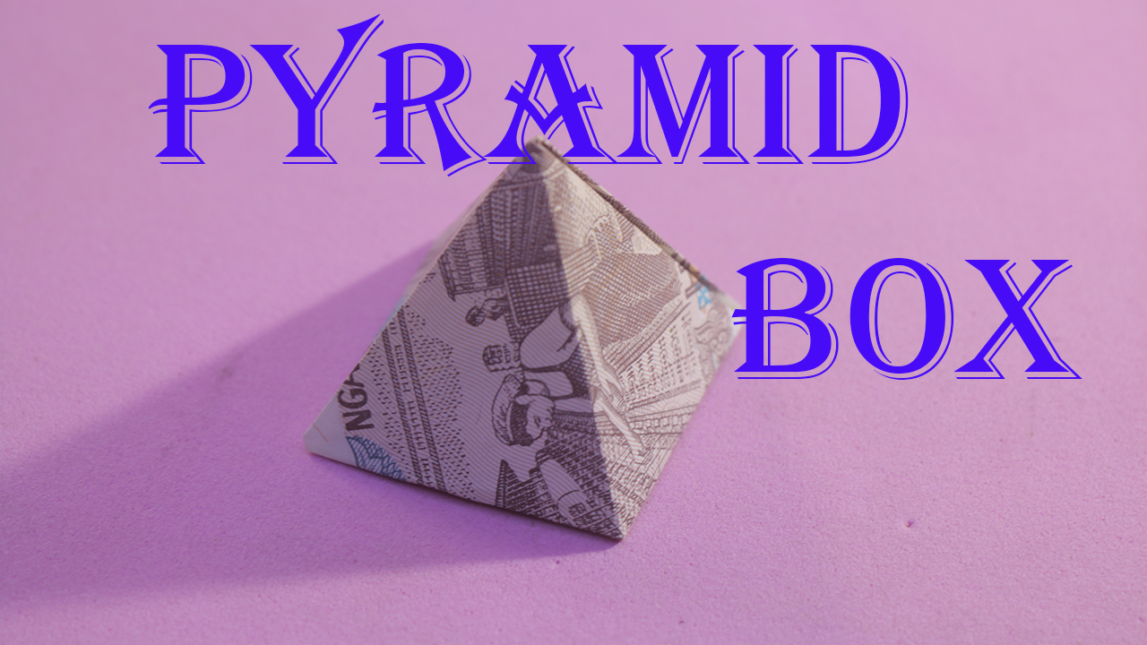 xếp tiền giấy kim tử tháp dollar origami pyramid box easy - gấp tiền