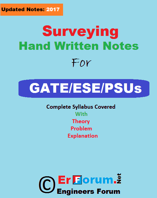 Surveying Hand Written Notes For GATE/ESE/PSUs