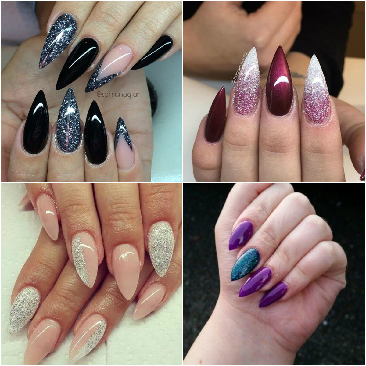 Rainbow Shock : A loucura das unhas Stiletto #tendência