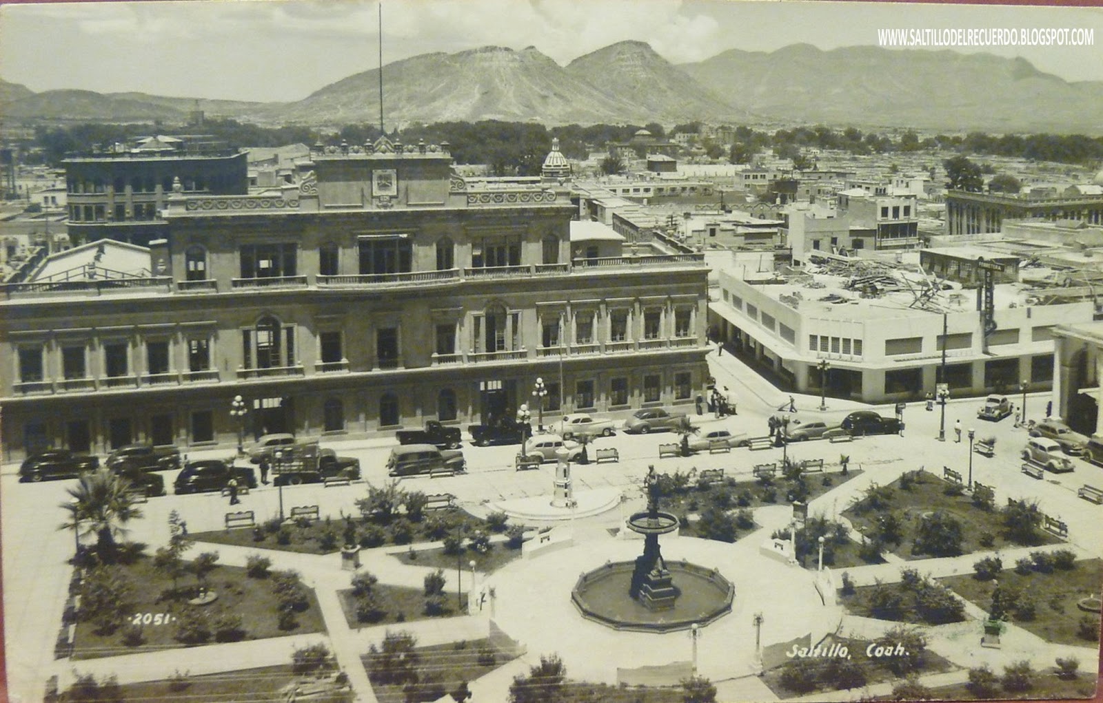 SALTILLO DEL RECUERDO: LA PLAZA PRINCIPAL EN LOS 40´S, SALTILLO...!!