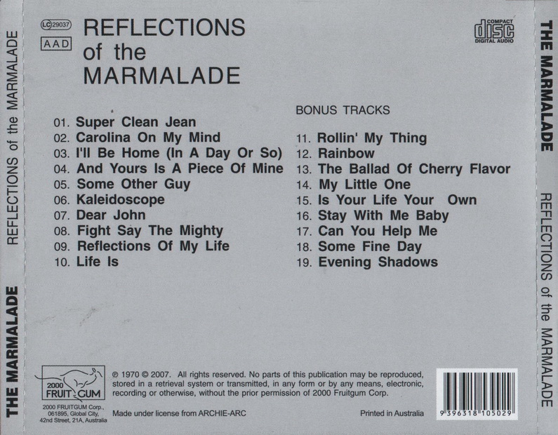 ENTRE MUSICA: MARMALADE (THE) - Reflections of the Marmalade (1970)