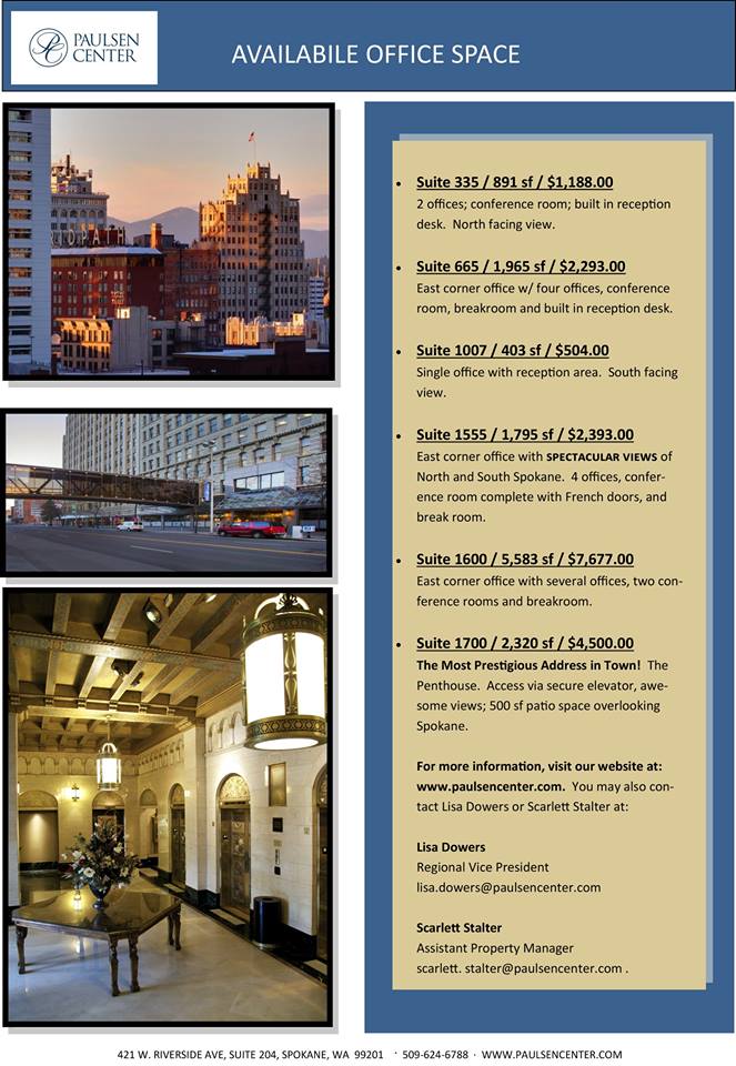 Inland Northwest Business Watch: Looking for a unique Downtown office ...