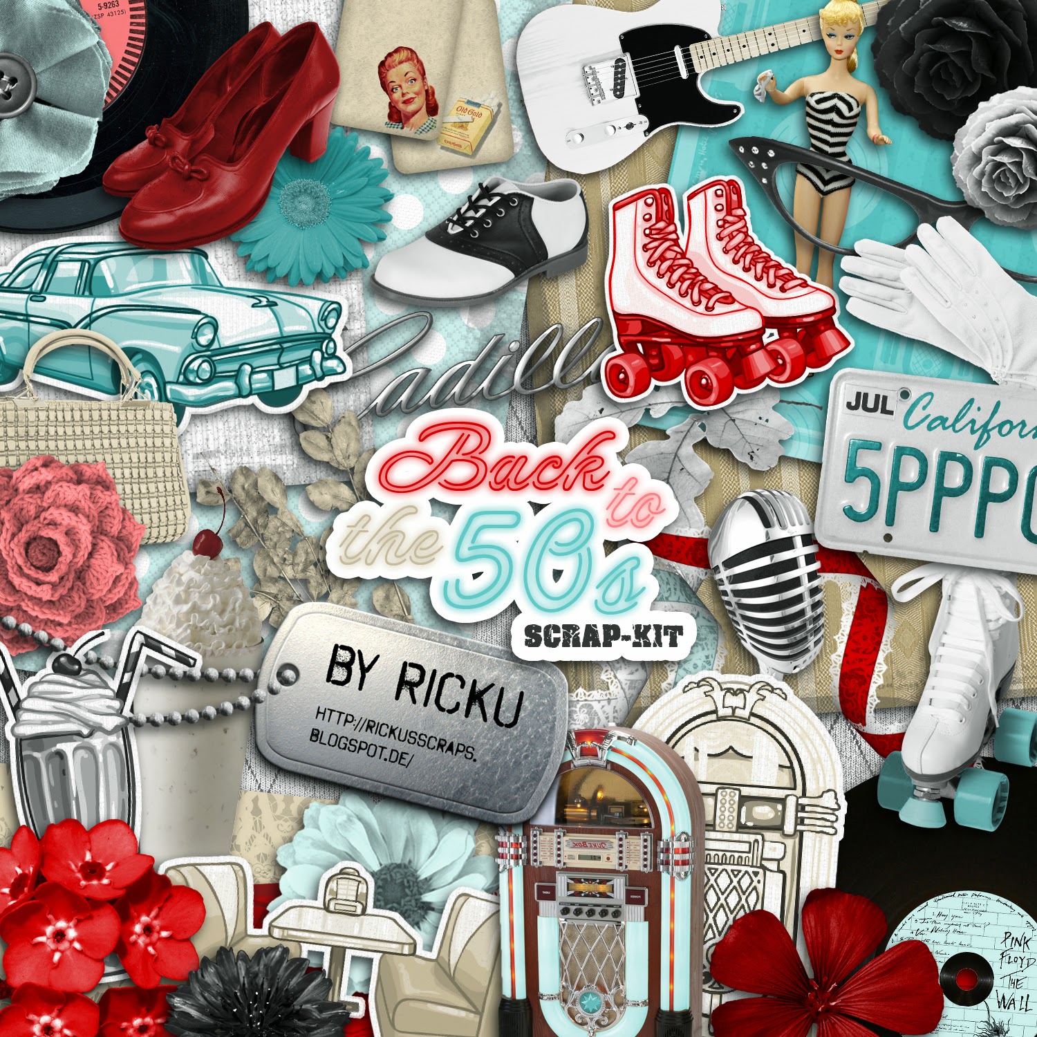 SmartArt Scrapbooking: "Back to the 50s" Scrap-Kit