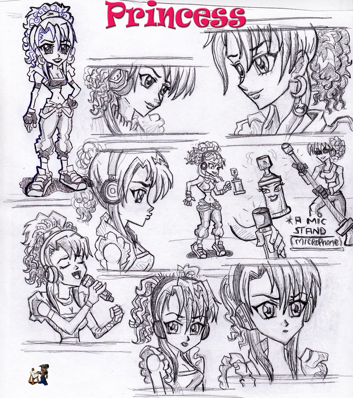The Alpha Burners: "ruff-sketch" of The PRINCESS(character development pg)